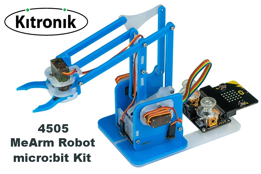 4505 KITRONIK MeArm Robot micro:bit Kit ρομποτικός βραχίονας για Arduino, RaspberryPi εκπαίδευση ...